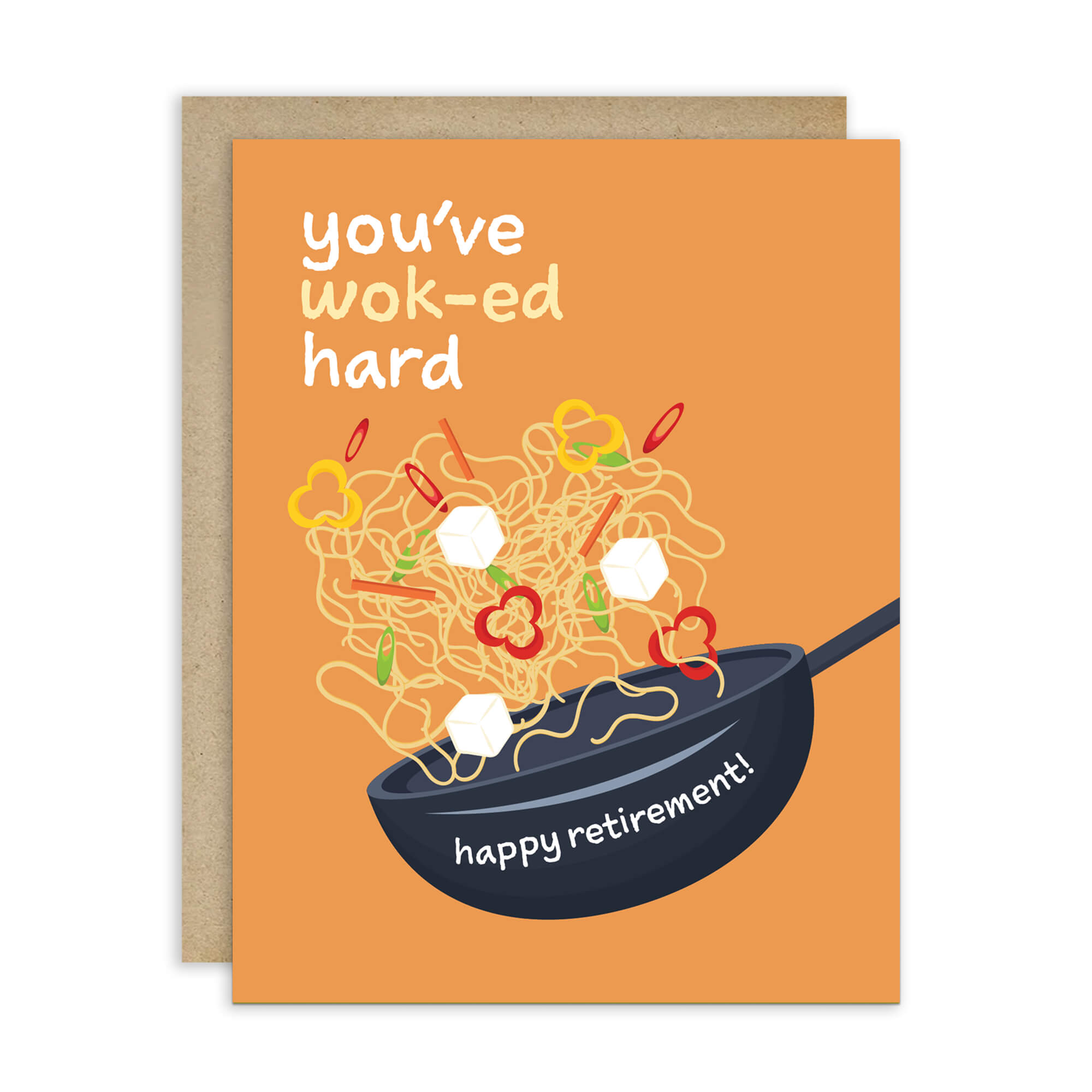 Wok Retirement Cards | Chinese Stir Fry Food Snacks Funny Greetings ...