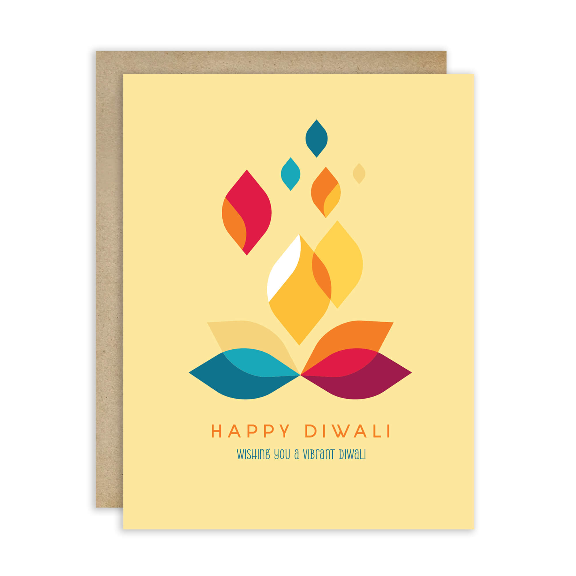 Yellow Diya Lights Greeting Cards for Diwali | Indian Inspired Card ...